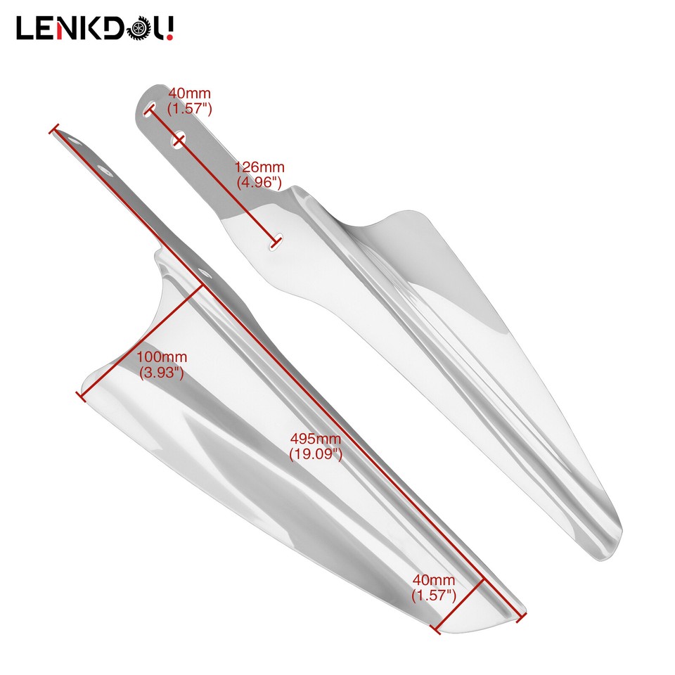 Front Fork Mount Wind Deflectors For Harley Touring Electra Glide Road ...
