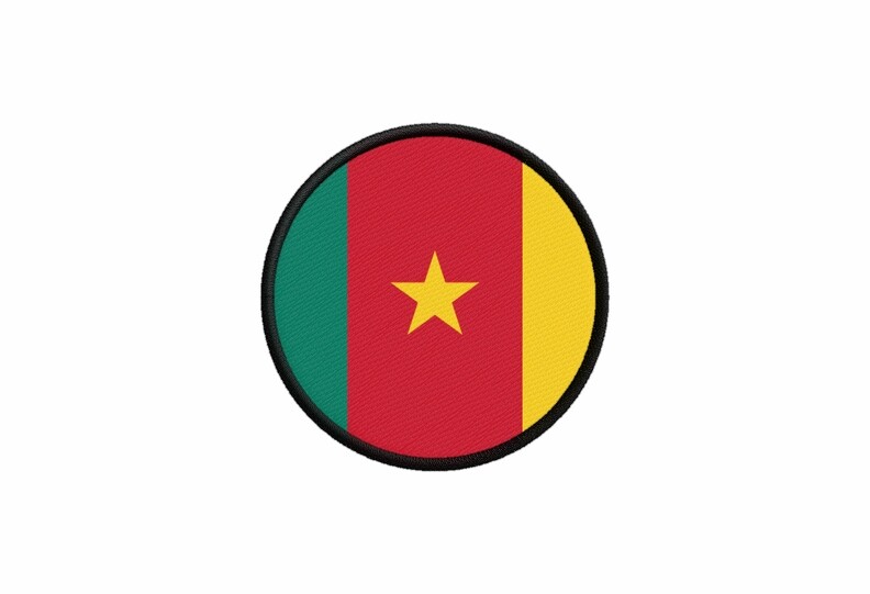Patch Flag Cameroon Printed Thermoadhesive Round Roundel | eBay