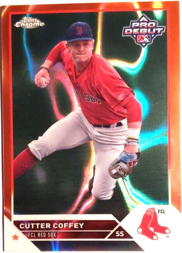 2023 Topps Pro Debut - Chrome Cutter Coffey #PDC-197 Orange Lava ...