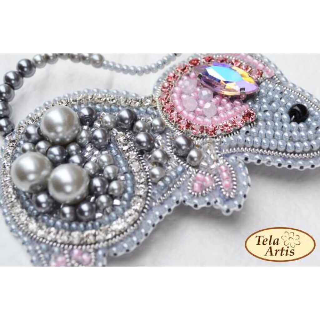 DIY Jewelry Making Beading kit Mouse Brooch Bead Embroidery Pin ...