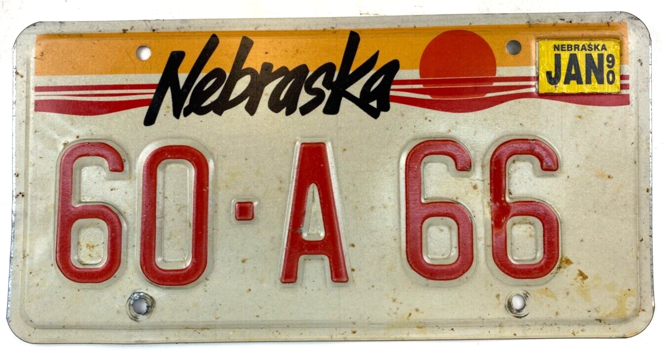 Nebraska 1990 Car License Plate Man Cave Garage Cherry Co A Wall Decor ...