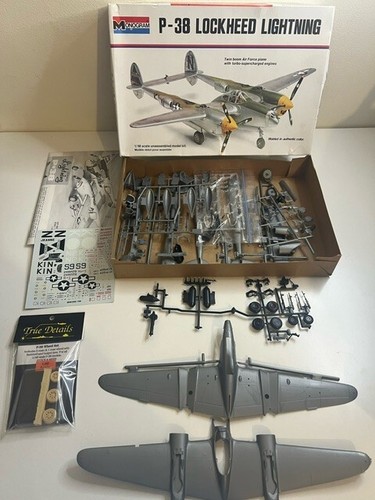 #457 - MONOGRAM P-38 LOCKHEED LIGHTNINING 1:48 AIRPLANE MODEL KIT #6848 | eBay