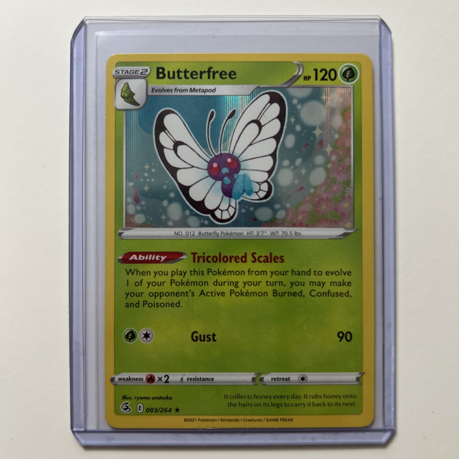 Butterfree 003/264 Fusion Strike Holo Rare Pokémon Card 2021 Near Mint ...