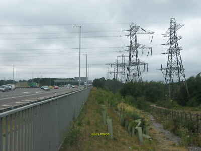 Photo 6x4 Pylons crossing the A2 Swanscombe These pylons carry several ...