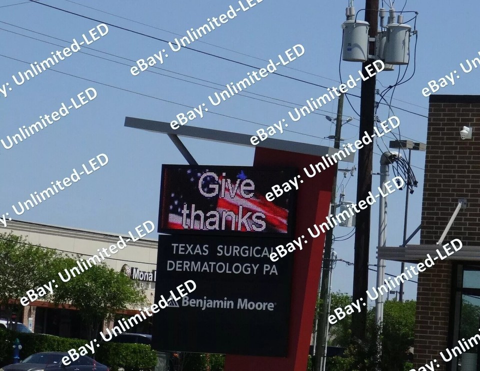 P6 4x8 FT Double-Sided LED Billboard Outdoor HD Full-Color Programmable ...