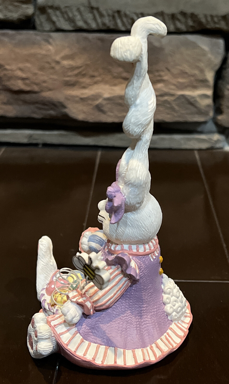 Twisted Ear Easter Bunny Rabbit Figurine Set Of 2 Resin | eBay