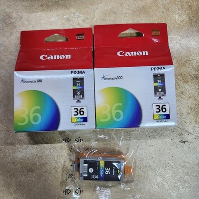 Canon PIXMA 36 Chromalife 100 CLI-36 / 4 Color Ink Cartridge Lot of 3 ...
