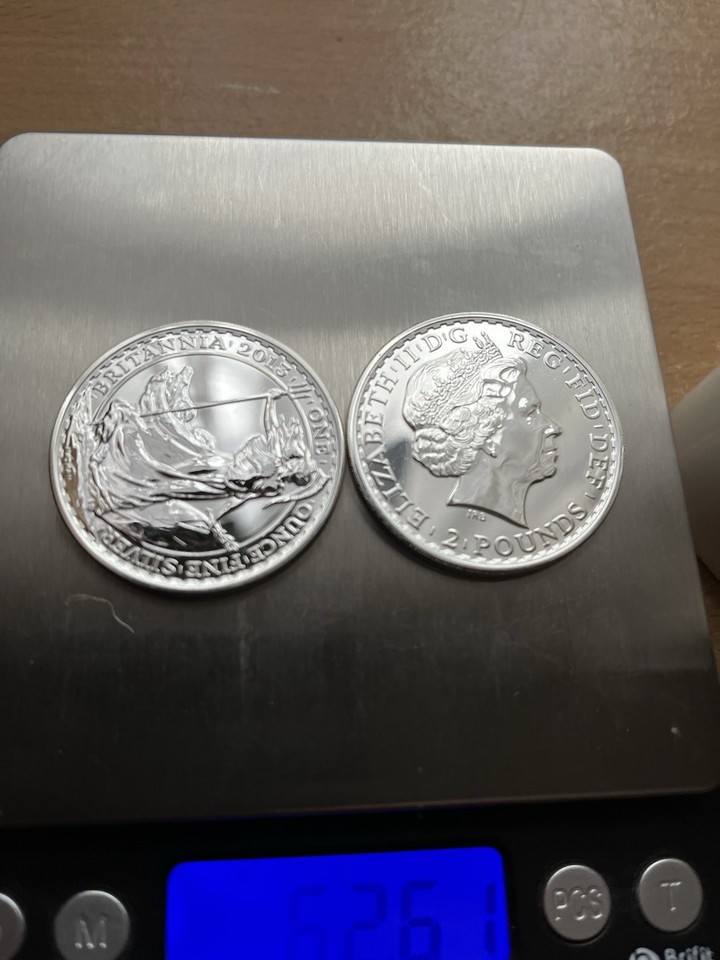 Silver Britannia 2013 2 /1oz 0.999 Bullion Coins. Very Good Condition ...
