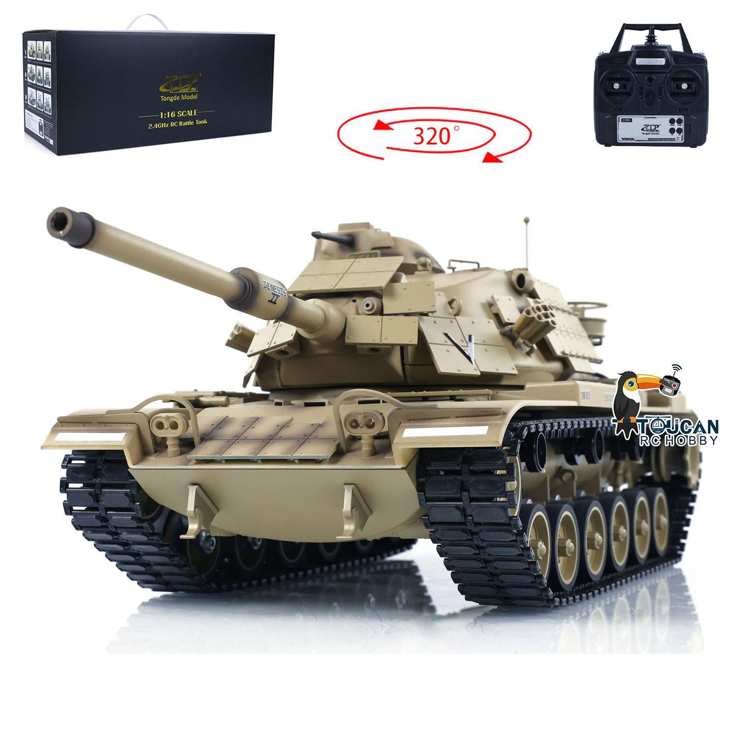 TONGDE 1:16 Scale RC Battle Tank M60A1 ERA USA Radio Control Assembled ...