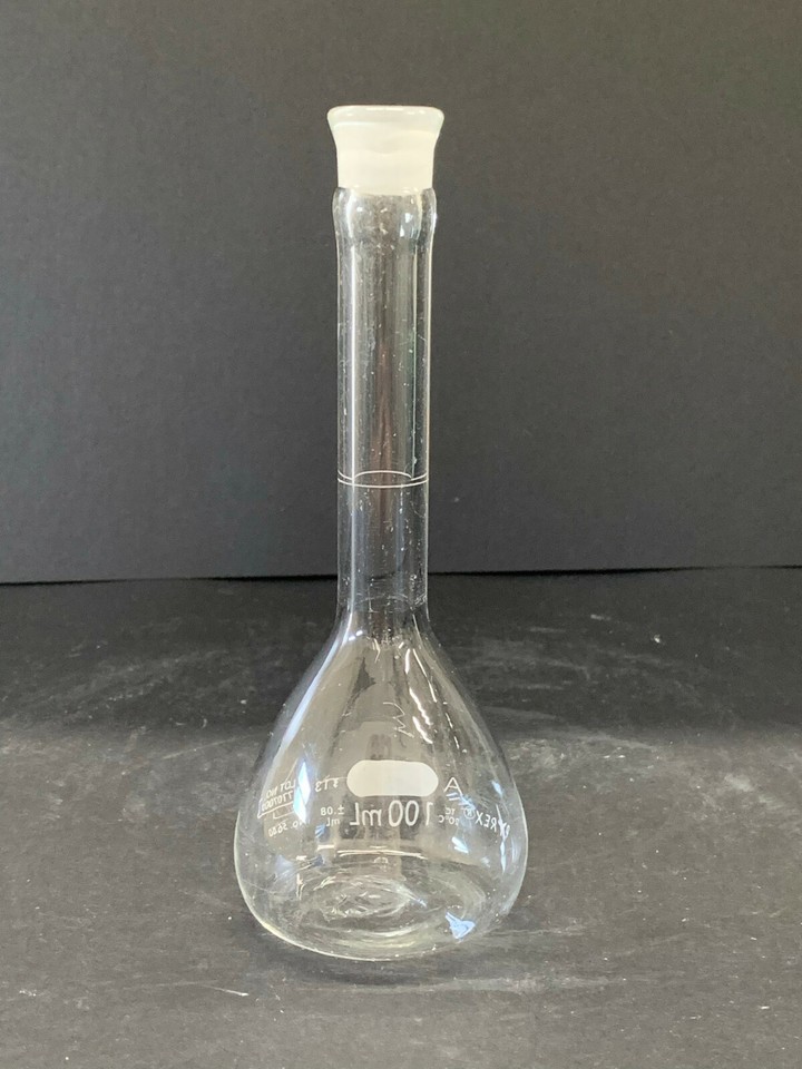 Pyrex 5640-100 100 mL Class A Verified Volumetric Flask - 30 Day ...