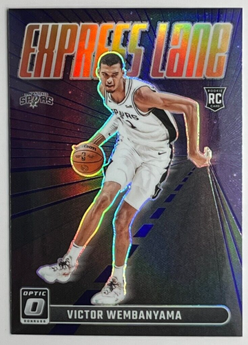 2023-24 Panini Optic VICTOR WEMBANYAMA - Express Lane Purple Prizm ...