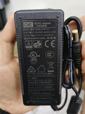 Genuine GVE Power Supply GM60-240275-F AC/DC Adapter 24V 2.75A US Plug ...