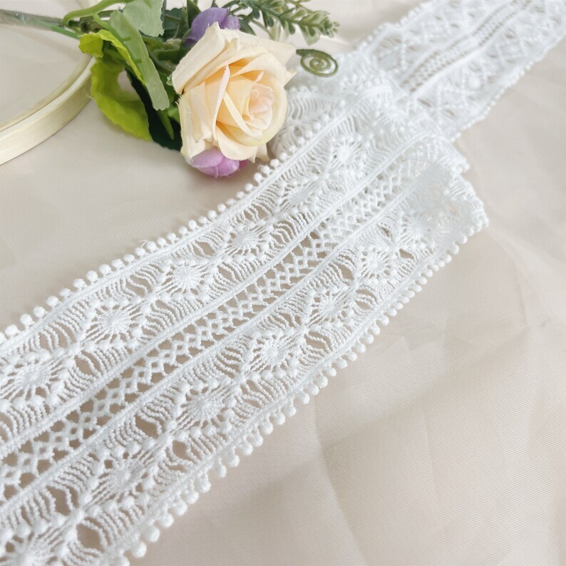 Symmetry Geometry Cotton Lace Trim Circle Dots Borders Crafts Trim 2 ...