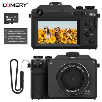 KOMERY 48MP Digital Camera For Photography, 4K Vlogging Camera | eBay