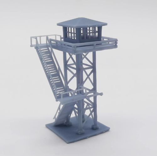 Z Scale 1:220 Models Railroad Scenery Large Watchtower Grey | eBay