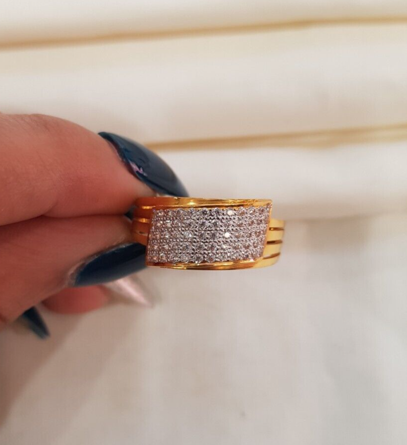22K Real Gold Men Ring Yellow Gold Genius High Finish Real Fine ...
