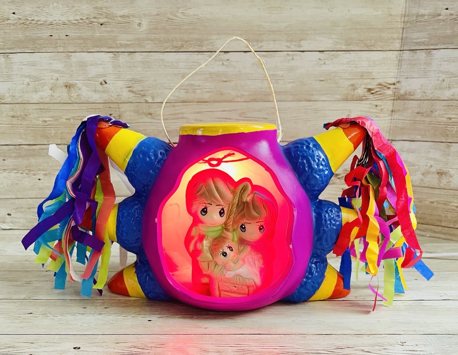 Mexican Folk Art Ceramic Piñata Nativity Set Nacimiento Artesanal De ...