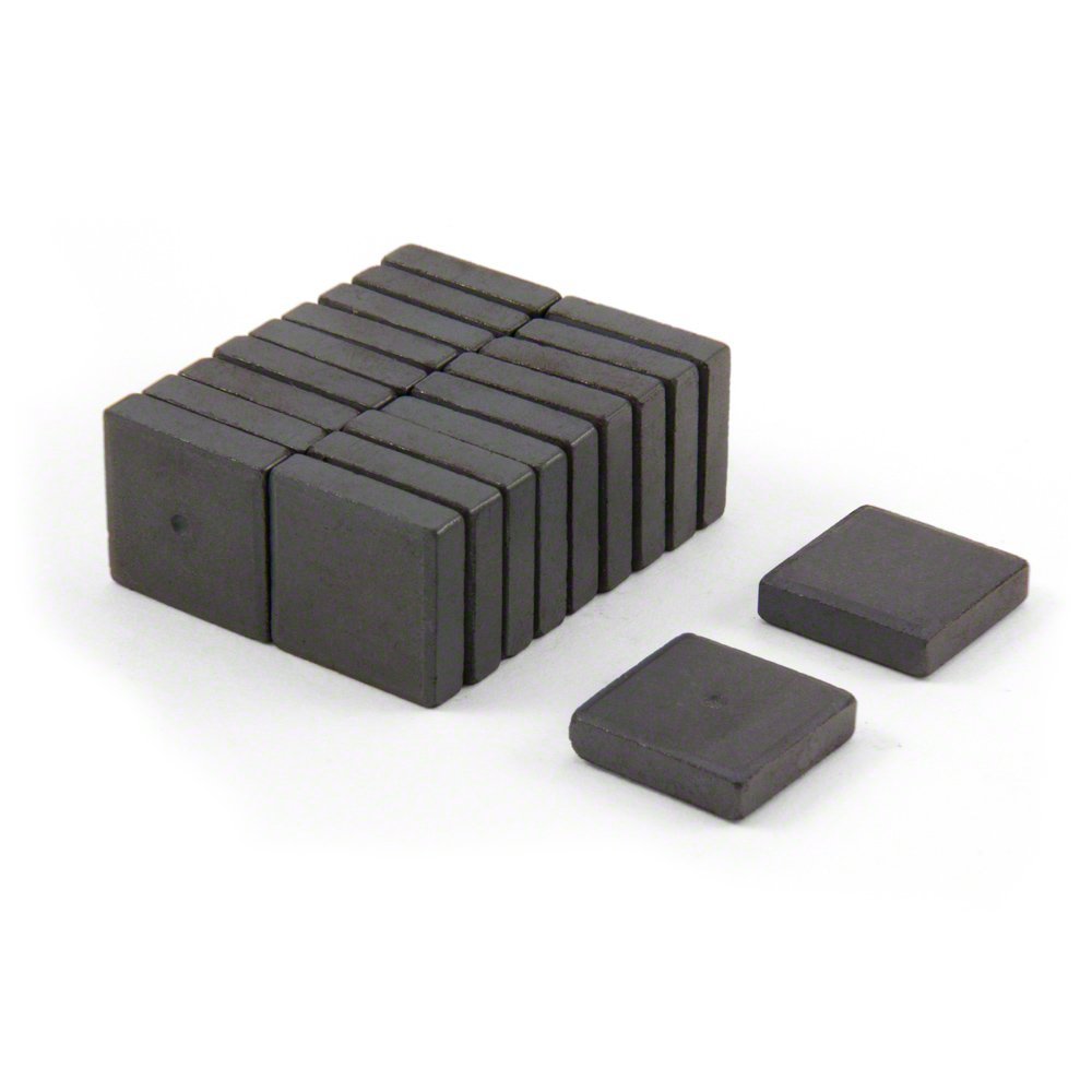 Y10 Ferrite Magnets - 19mm x 19mm x 5mm thick - 0.48kg Pull - Pack of ...