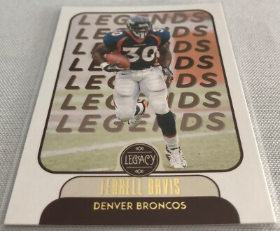 2021 Panini Legacy Football Terrell Davis Denver Broncos Legends insert ...