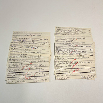 Inglewood Police Dept Field Interview Reports, 1980s Handwritten Crime ...