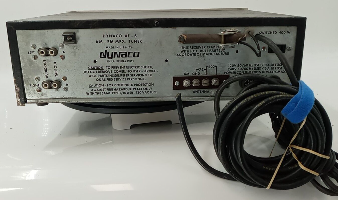 Dynaco AF-6 AM/FM Stereo Tuner For Parts/Untested *AS-IS* EB-15812 | eBay