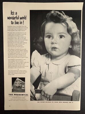 Vintage 1949 The Prudential Life Insurance Company Print Ad | eBay