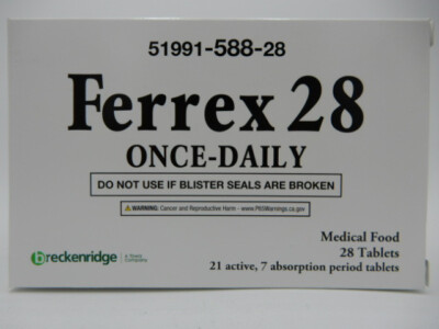 (2PK) Ferrex 28 Once Daily Food (21 Active/7 Absorption Tablets ...
