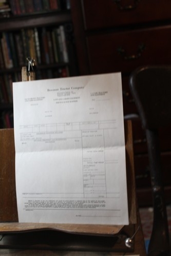 Vintage Speedwell Tennessee 1960's Invoice Bowman Tractor Company David ...