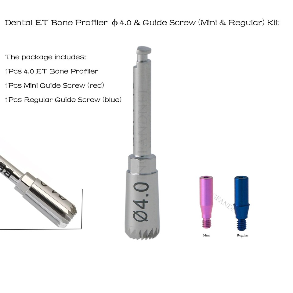 Implant 4.0mm Bone Profiler Guide Screw 1.2mm Hand Driver Kit Fit ...
