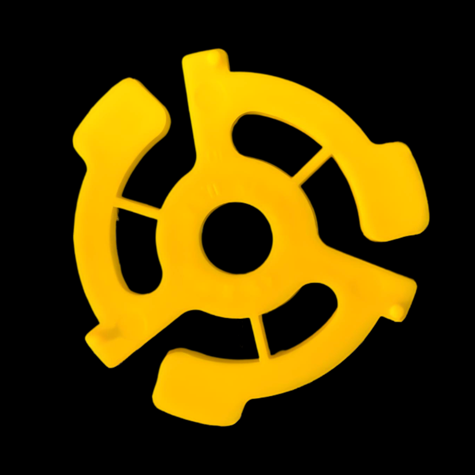 45 RPM 7" Record Easy Snap-In Insert Yellow Plastic Adapters (15) | eBay