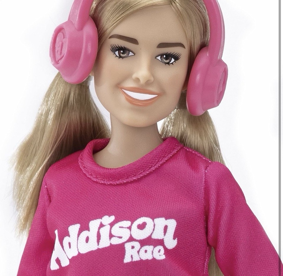 Addison Rae Fashion Doll Pink Tracksuit Set Plastic 11” Collectible Toy ...