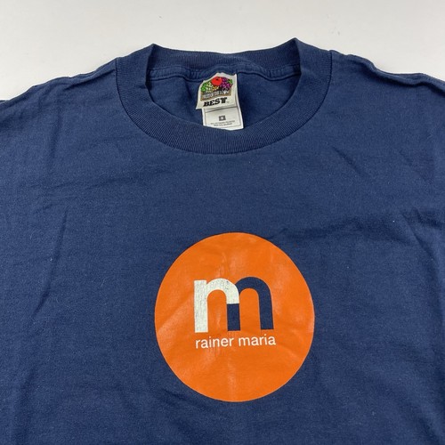 1990s Rainer Maria Vintage Tshirt - Size M Rare Navy Blue EUC Emo Band ...