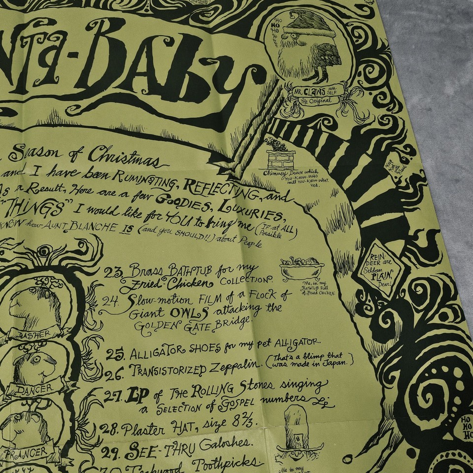 VTG Christmas Poster Dear Santa Baby Scholastic Unique Artwork 70s 44 ...