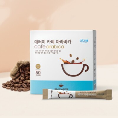ATOMY Cafe Arabica Coffee 50 Sticks Korean Instant Premium Coffee Mix K ...