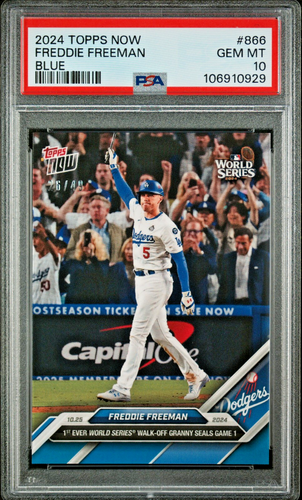2024 Topps Now Freddie Freeman - WS Walk Off - Card 866 - 26/49 - PSA ...