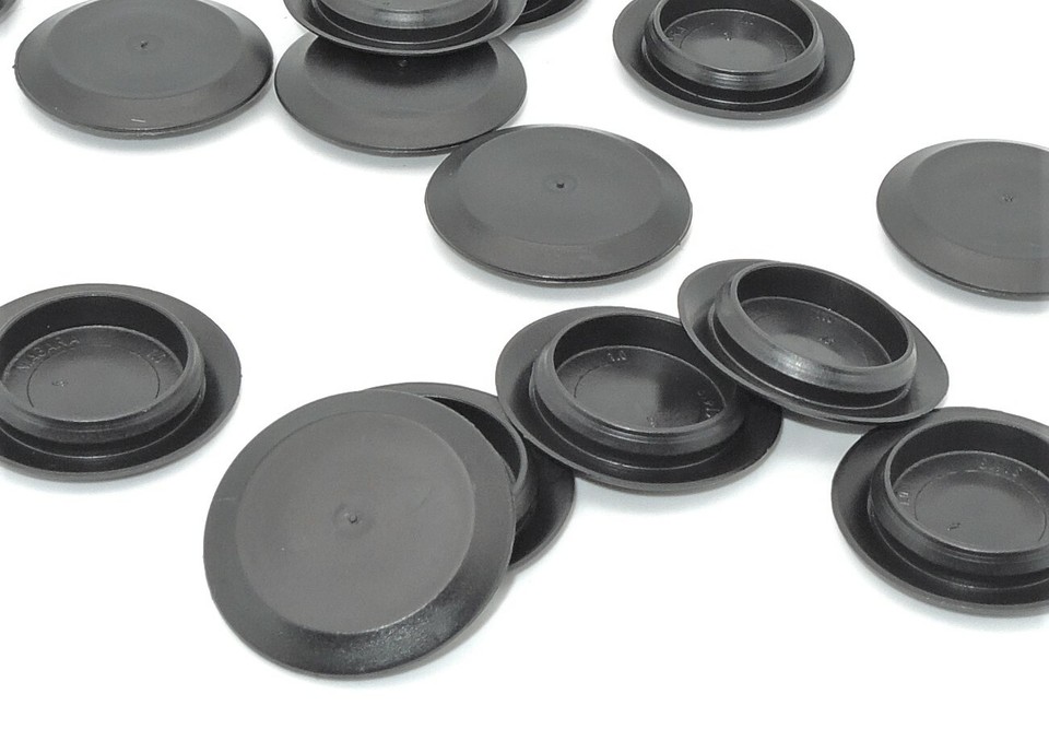 1" Hole Plugs Black Polyethylene Snap‑In Covers for Truck Rocker Panels ...