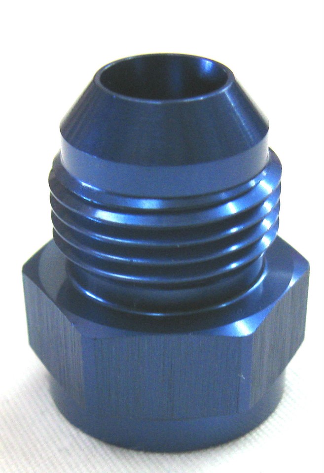 EXPANDER FITTING 04 an FEMALE TO 6 an MALE FLARE BLUE ANODIZED ALUMINUM ...