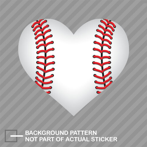 Heart Shaped Baseball Sticker Decal Vinyl love baseball sticker | eBay