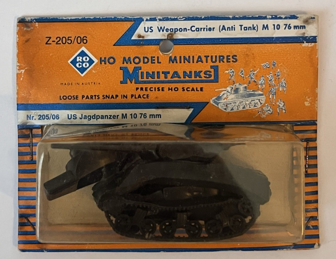 Vintage Roco Minitanks Z-205/06 US M-10 76mm Anti Tank HO Model ...