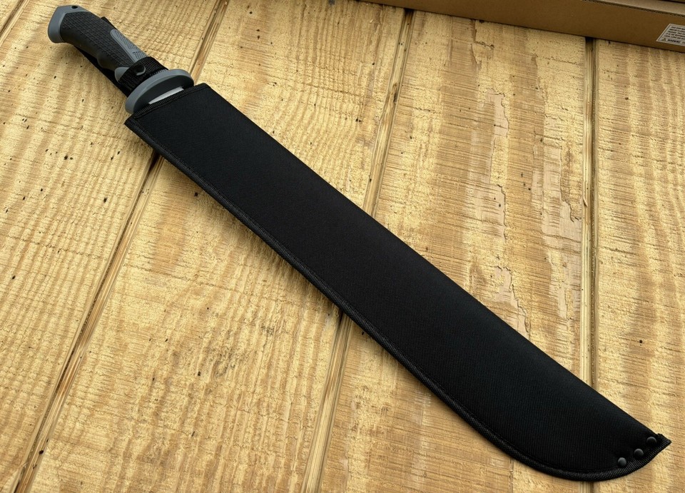 25” Machete Full Size Rubber Handle Sawback Thick Gauge Steel Razor Sharp Sheath | eBay