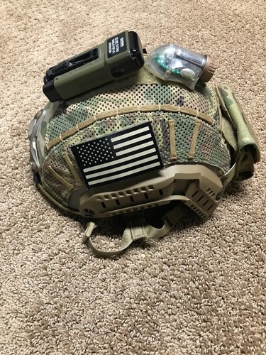 Ops-Core Fast Maritime Helmet, Multicam cover, Size L/XL w/ ms2000 ...