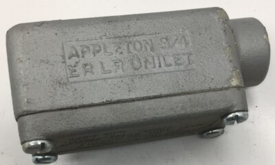 ERLR75 APPLETON EXPLOSIONPROOF DUST-IGNITION 90 DEG 3/4-INCHCH HUB SIDE ...