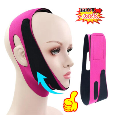 Elastic Face Slimming Bandage V Line Face Shaper Women Chin Cheek Lift ...