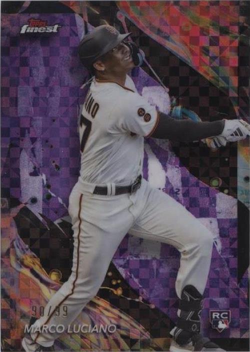 2024 Topps Finest - Uncommon Marco Luciano #178 Purple Checkerboard ...