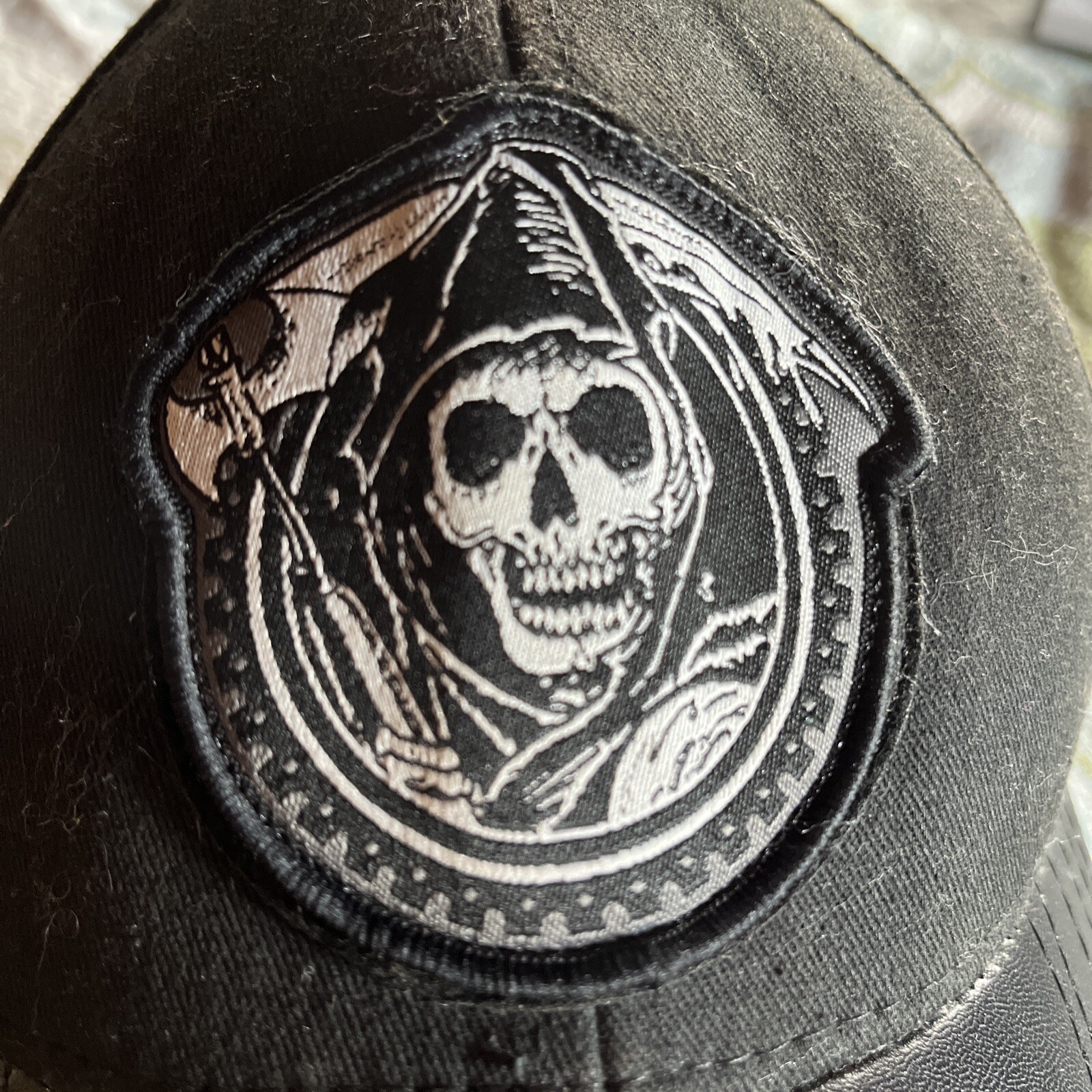 Men's Black "Sons of Anarchy" Baseball Cap One Size - Gem