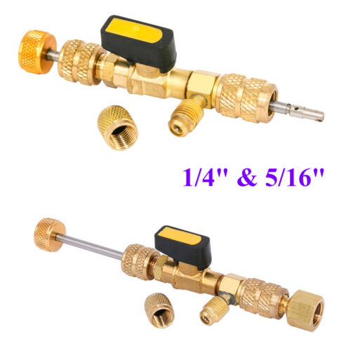HVAC AC Schrader Valve Core Remover Dual Size 1/4" and 5/16" Port ...