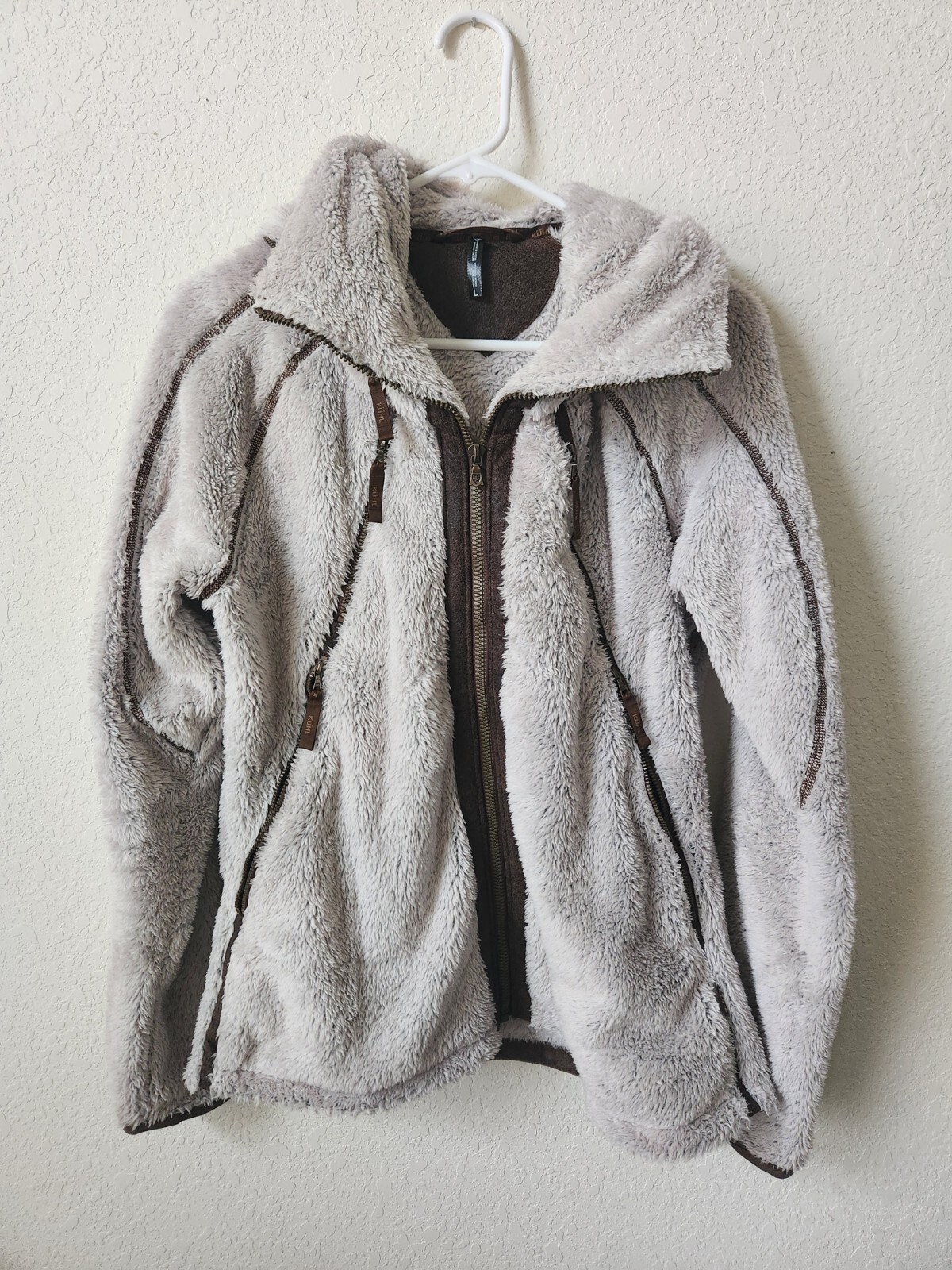 KUHL Women's Flight Jacket Fleece Stone Large MSRP $1… - Gem