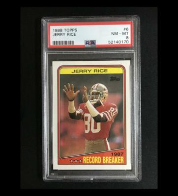 1988 Topps Jerry Rice Record Breaker #6 - PSA Grade NM MT 8 | eBay
