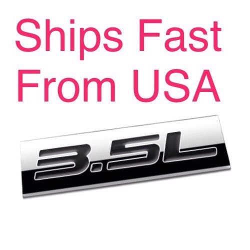 3.5L Metal New in Black and Chrome/Silver Emblem/Badge Car SUV Truck (3 ...