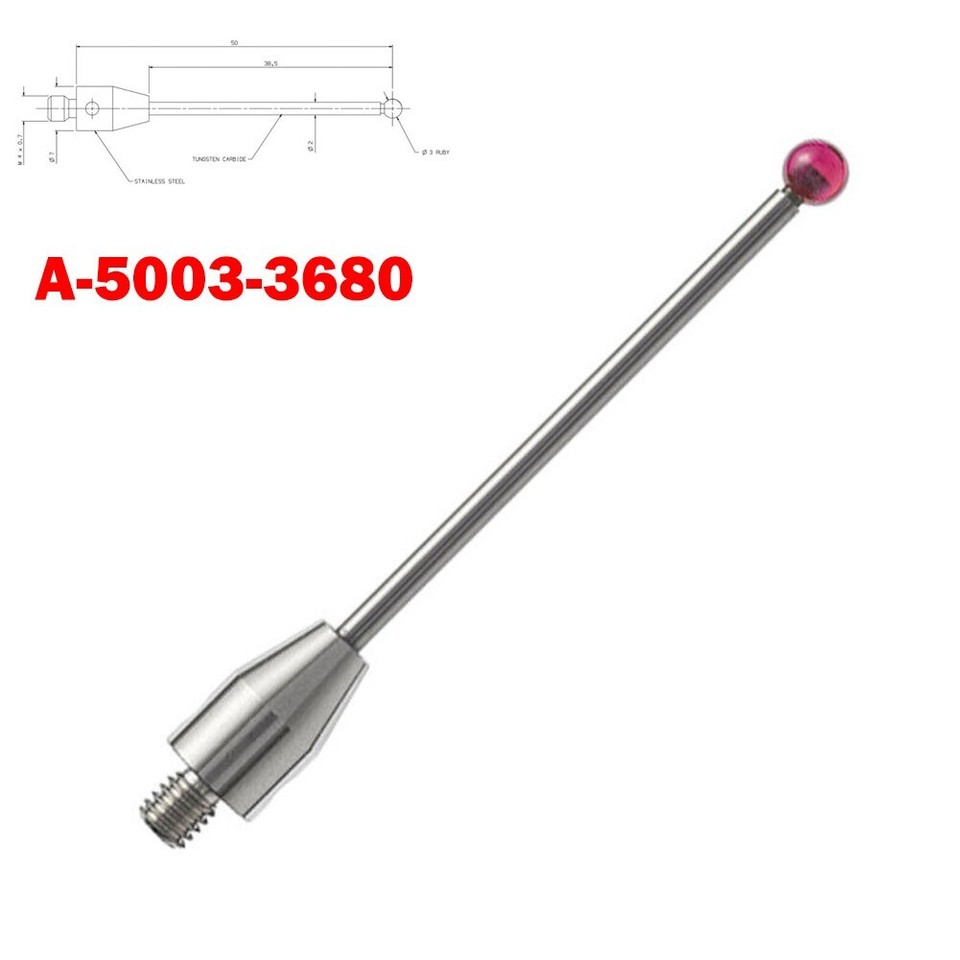 Cmm Touch Probe Stylus Ceramic Stem Thread 3mm Tip 50mm Long A-5003 ...